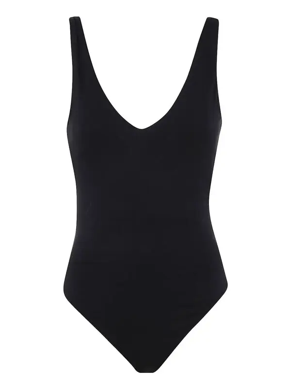 ENTIRE STUDIOS V Neck Bodysuit - Black