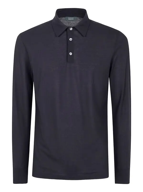 ZANONE Long Sleeves Polo Shirt - Black