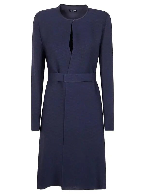 Emporio Armani Long Sleeve Dress - Blue