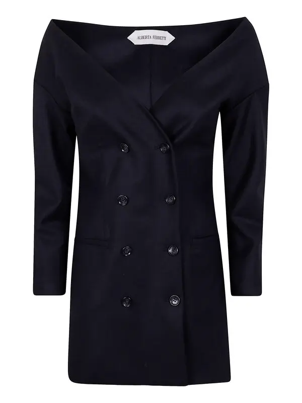 Alberta Ferretti Double-breasted Jacket - Black