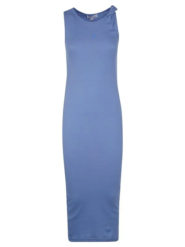 J.W.ANDERSON Anchor Embroidery Twisted Strap Dress - Blue