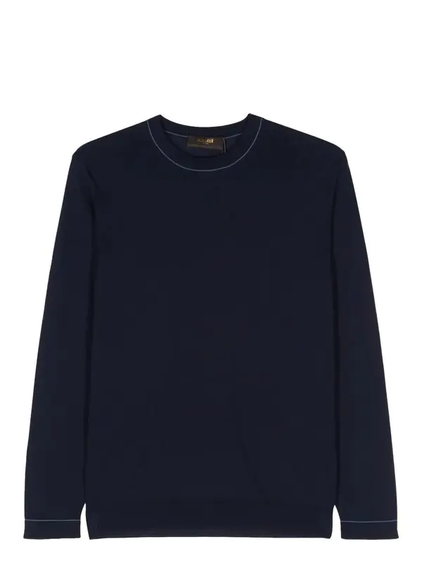 MOORER Tristand Round Neck - Blue