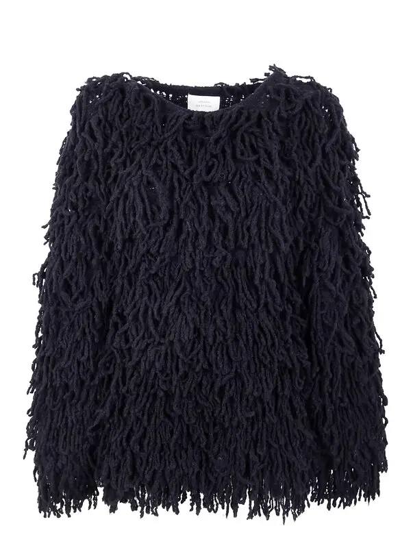 Loulou De Saison Gabin Round Neck Sweater - Black
