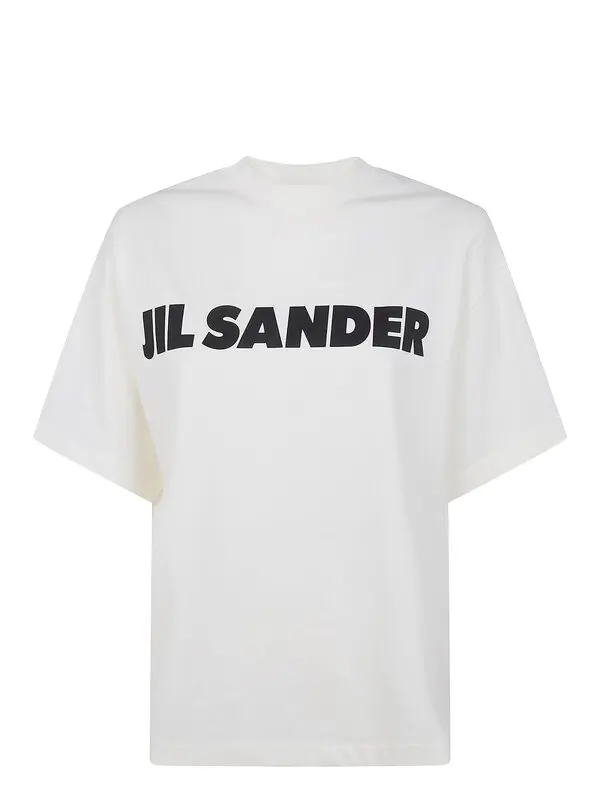 JIL SANDER Crewneck Short Sleeve Printed T-shirt - White