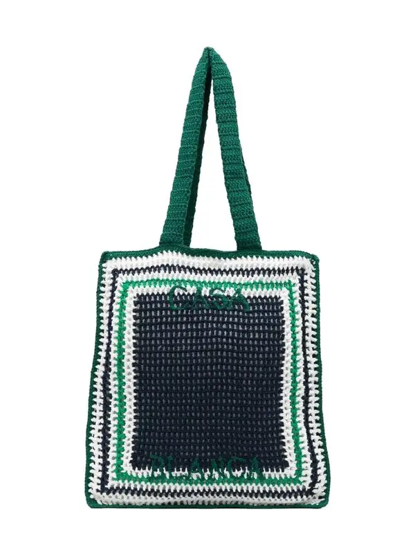 Casablanca Crochet Shopping Bag - Blue