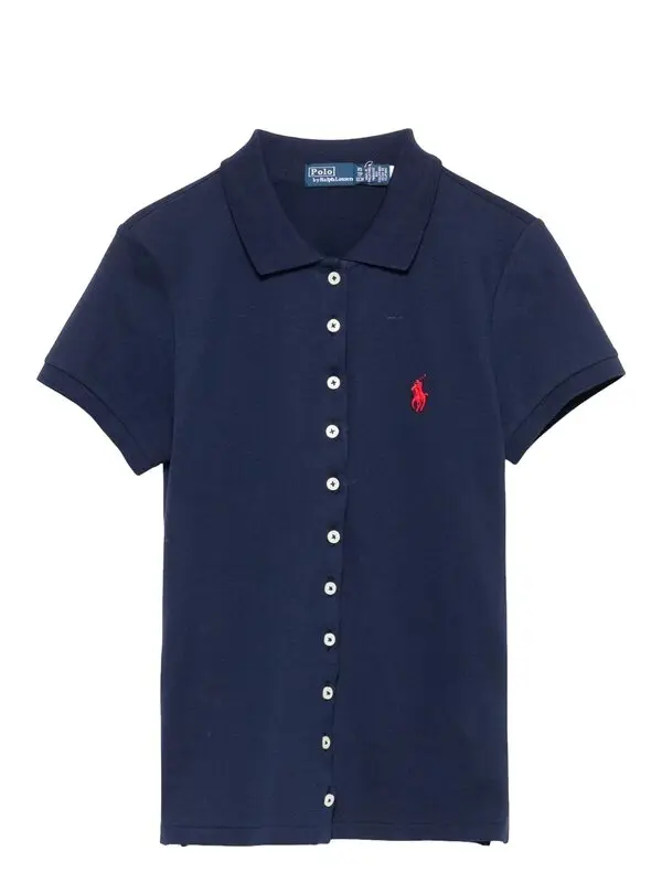 Polo Ralph Lauren Short Sleeve Button-down Polo Shirt - Blue