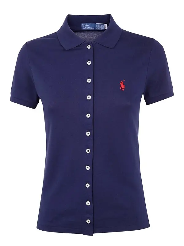 Polo Ralph Lauren Short Sleeve Button-down Polo Shirt - Blue