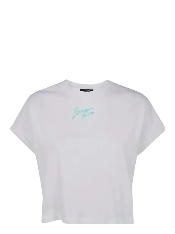 Balmain Cropped T-shirt - White