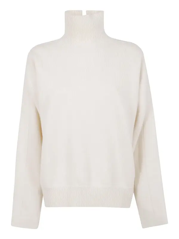 JIL SANDER High Neck Long Sleeves Padded Jumper - Beige