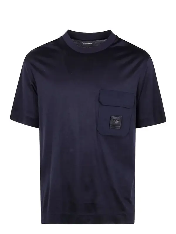 Emporio Armani Short Sleeves With Pocket T-shirt - Blue
