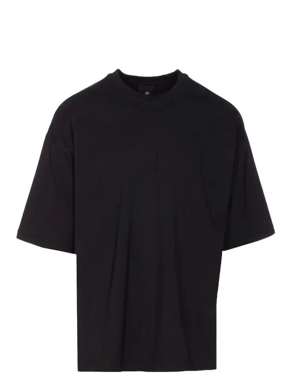 THOM KROM Round Neck T-shirt Worked - Black