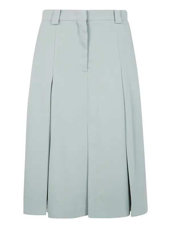 N.21 Crepe Sable Midi Skirt - Green