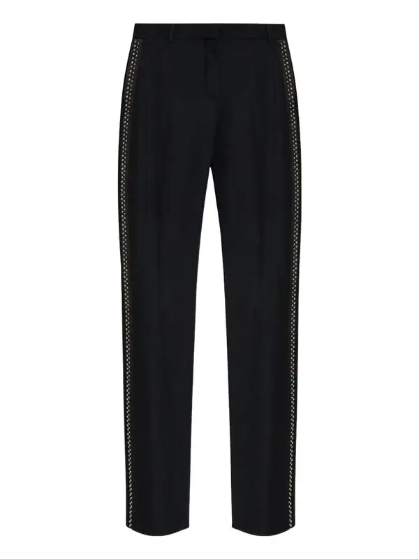 Versace Evening Pant Responsible Wool Grain Di Poudre Softer Hand - Black