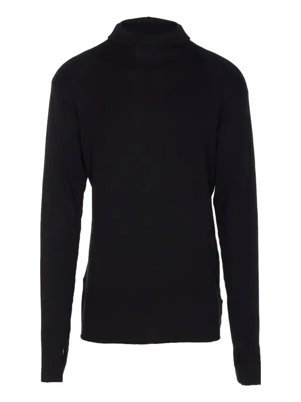 THOM KROM Relaxed Fit Long Sleeve Sweatshirt - Black