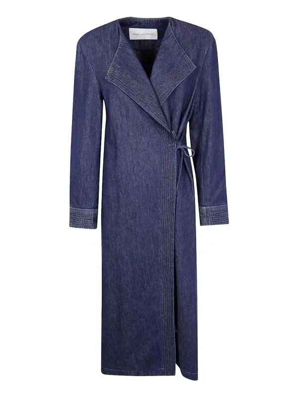 Dries Van Noten Rivla Denim Coat - Blue