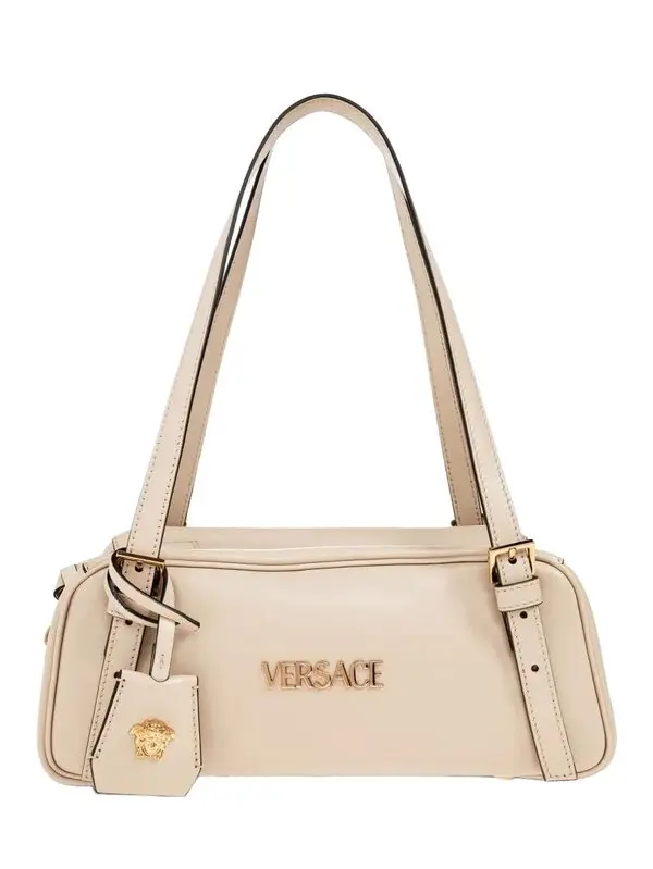 Versace Lamb Leather Shoulder Bag - White