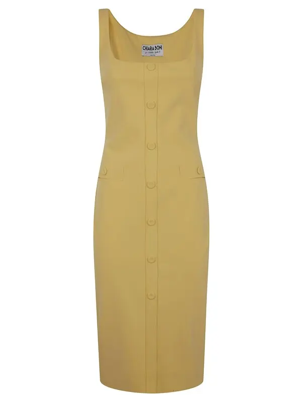 Chiara Boni La Petite Robe Josuke Jersey Pencil Dress - Yellow