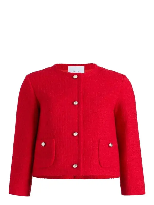 Patou No Collar Box Jacket - Red