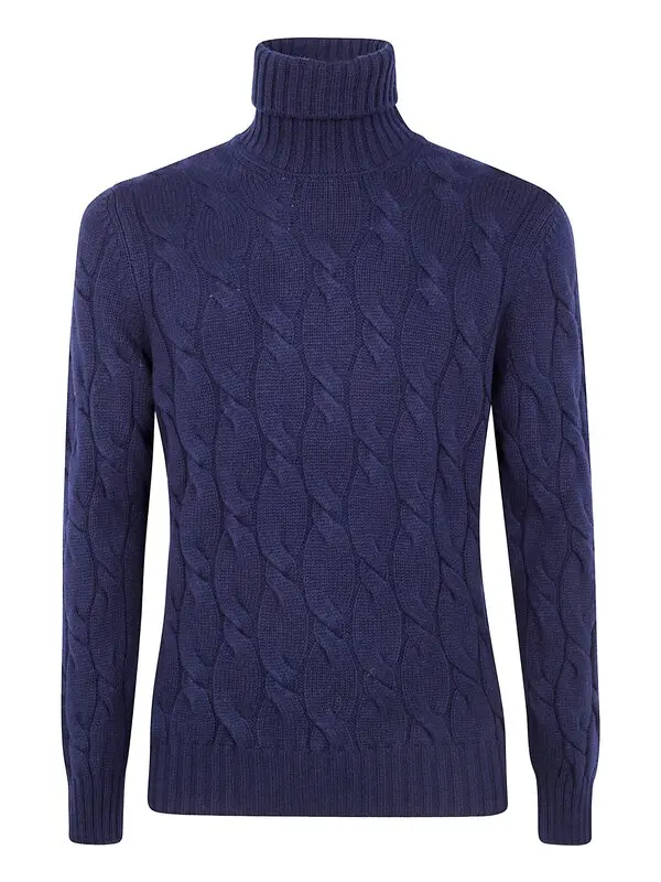 BARBA NAPOLI Turtleneck Sweater - Blue