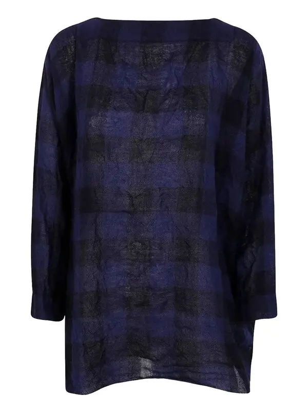DANIELA GREGIS Camicia Quadrato 5 Cm Checked Shirt - Blue