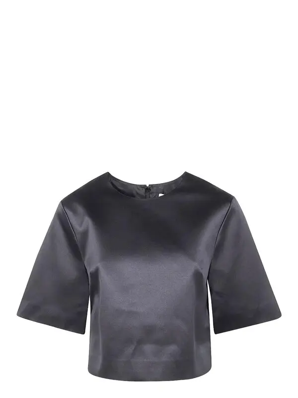 BY MALENE BIRGER Hania Cropped Top - Black
