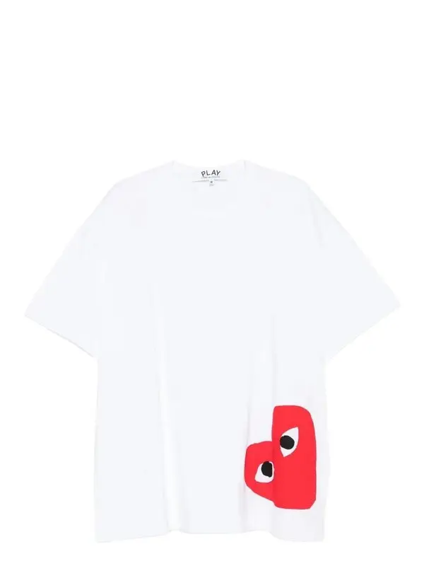 Play Comme Des Garcon Play Logo Oversized T-shirt - White