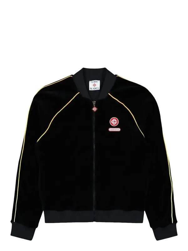 Casablanca Velour Track Jacket - Black