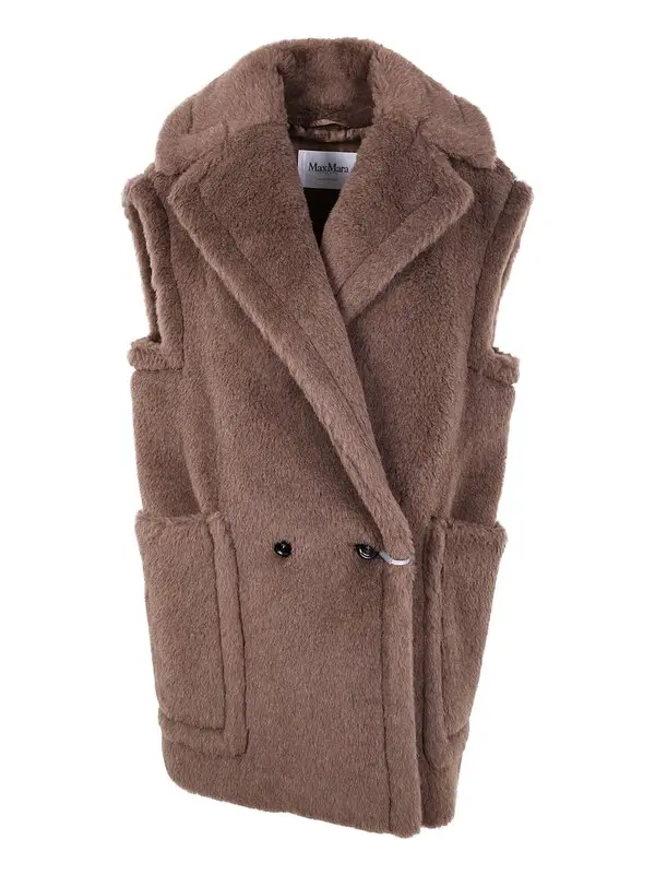 Max Mara Short Double Breasted Coat - Brown