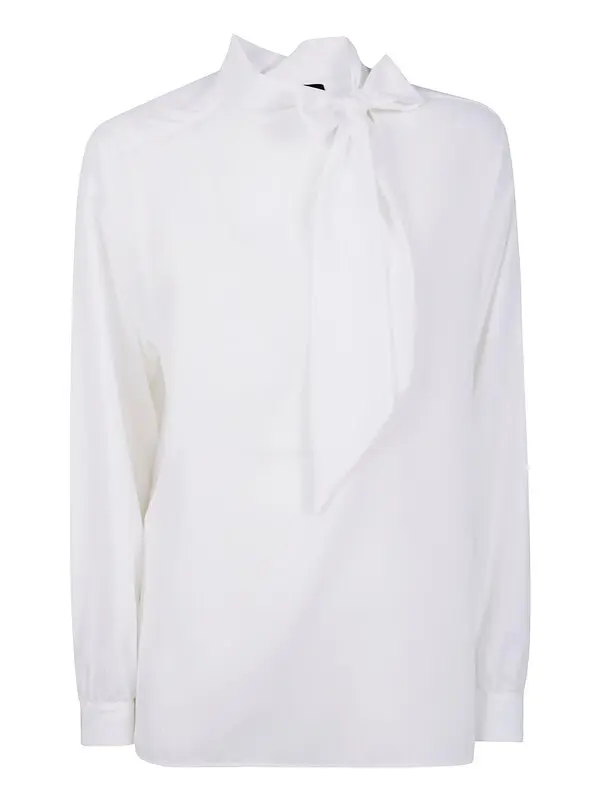 Emporio Armani Bow Collar Shirt - White