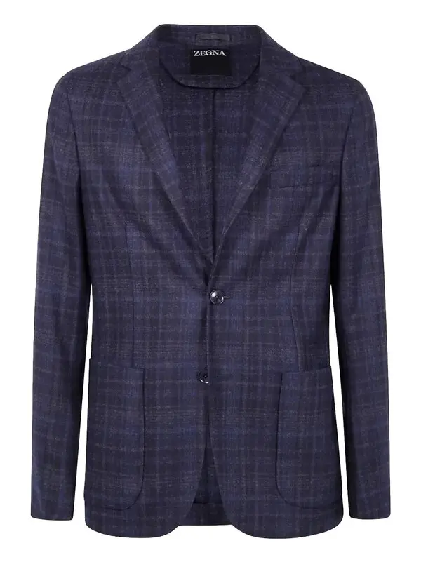 Zegna Pure Wool Tailored Jacket - Black