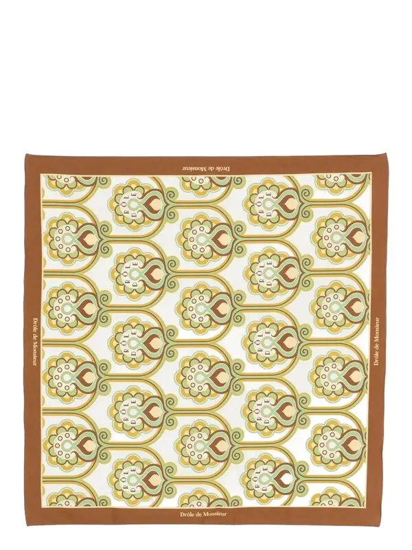 Drole De Monsieur Floral Tapisserie" Foulard - Green