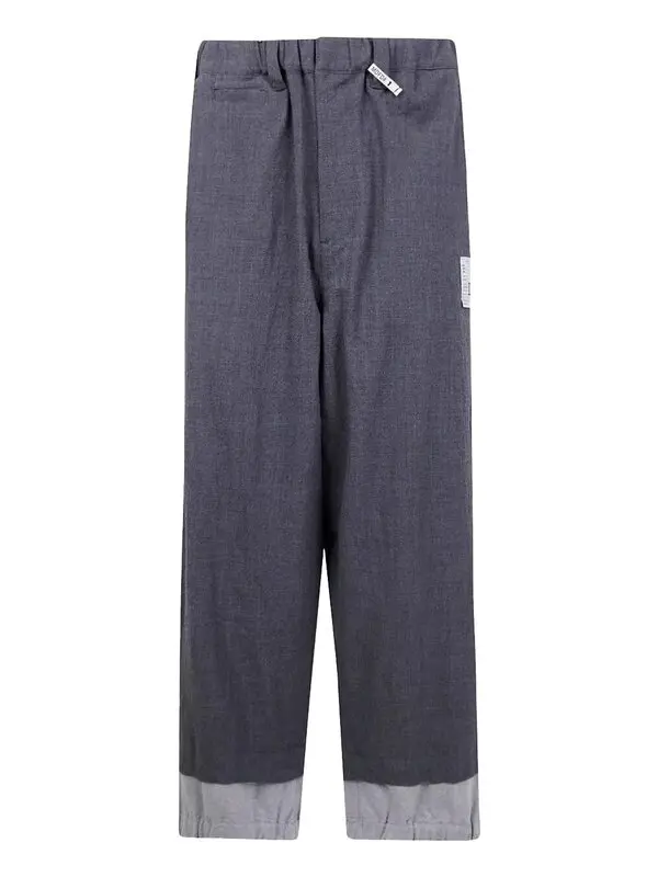 Mihara Yasuhiro Layered Wool Trousers - Gray