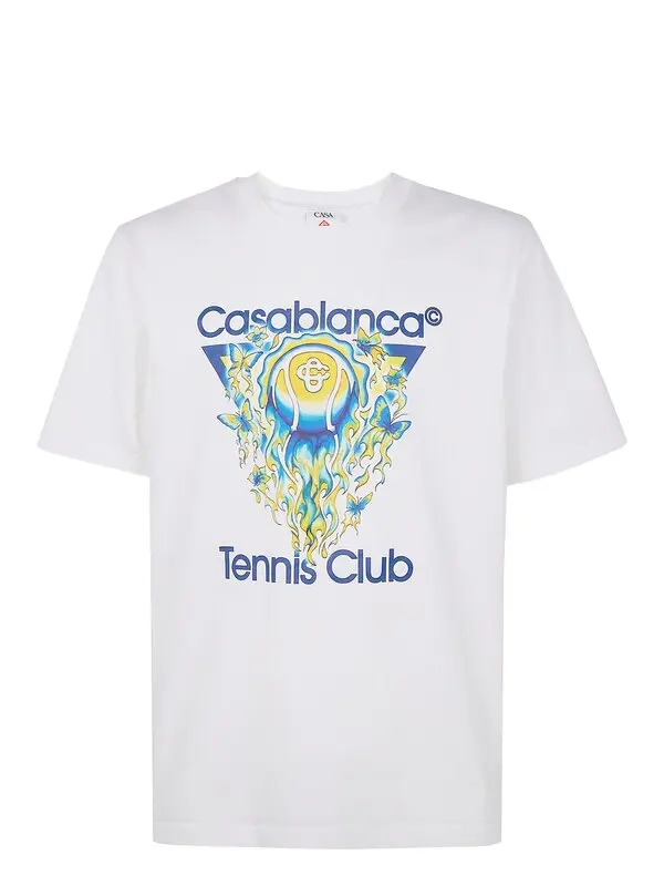 Casablanca Tennis Club Icon Classic' T-shirt - White