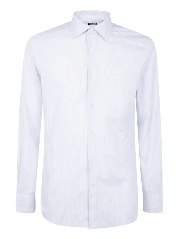 Zegna Pure Cotton Shirt - Blue