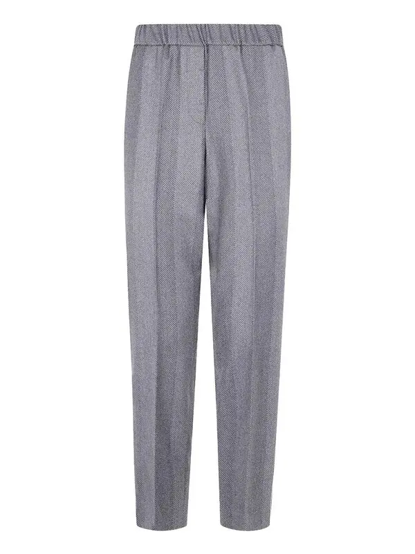 Peserico Stretch Waisted Trousers - Gray