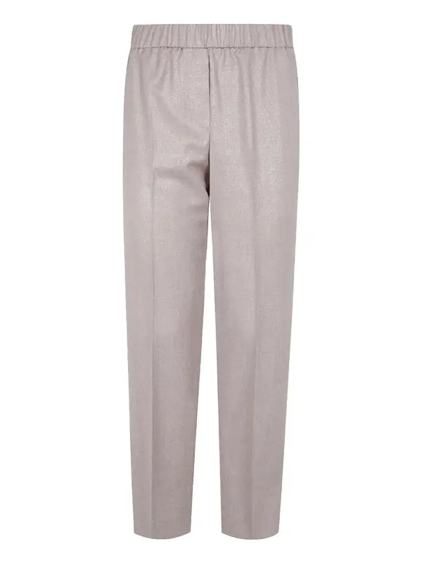 Peserico Micro Pied De Poule Trousers - Beige