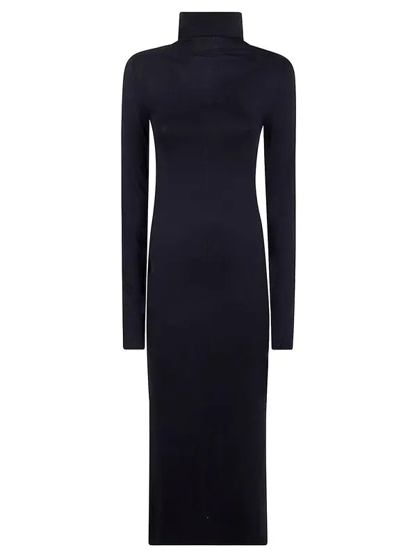 THOM KROM High Neck Midi Dress - Black