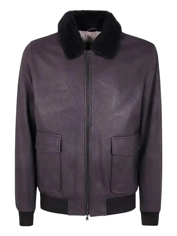 BARBA NAPOLI Aviator Jacket - Brown