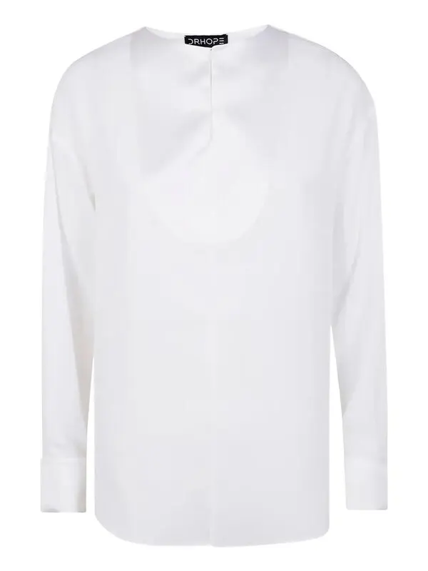 DRHOPE Dress Shirt - White