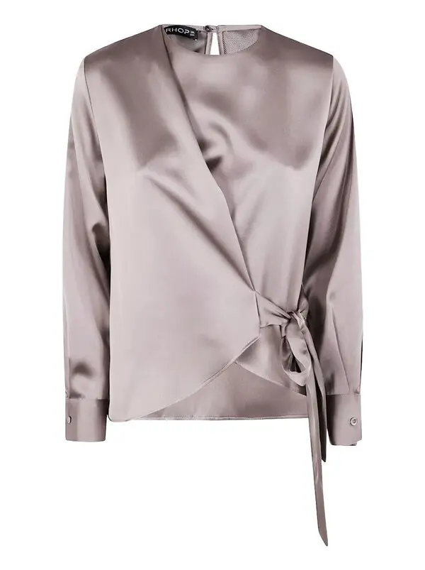 DRHOPE Bow Blouse - Gray