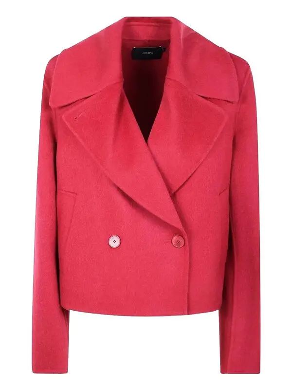JOSEPH Delano Double Face Cashmere Jacket - Red