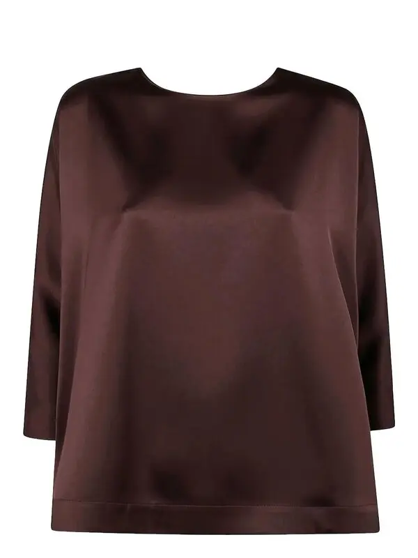 DRHOPE Back Buttons Blouse - Brown