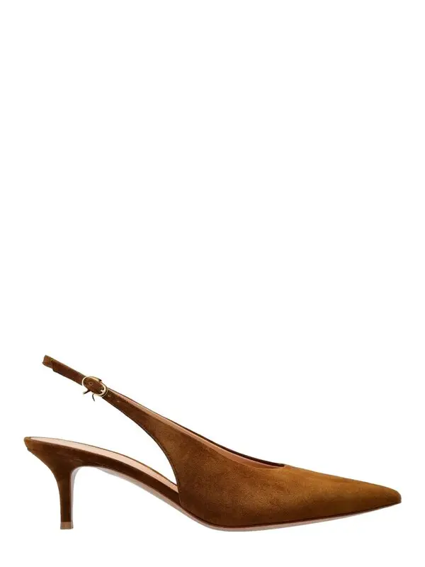 GIANVITO ROSSI Robbie Sling T.55 Heels - Brown