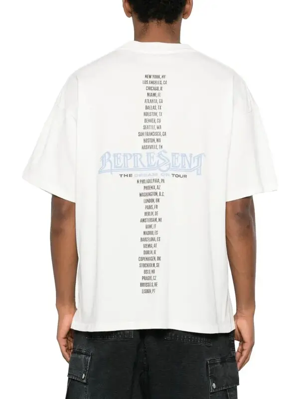 REPRESENT Golden Tour" T-shirt - White