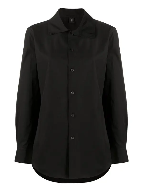 Y`S Layered Collar Shirt - Black