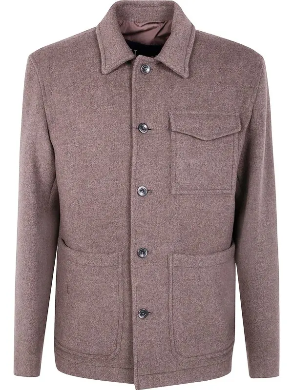 Herno Shirt Neck Field Jacket - Gray