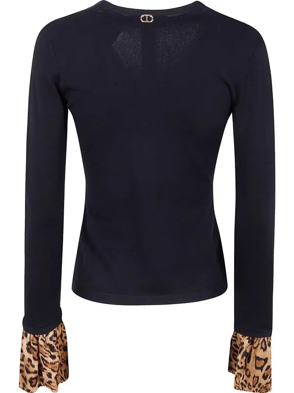 TWINSET V-neck Long-sleeve Top - Black