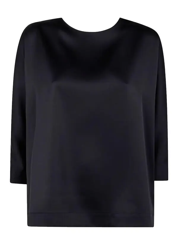 DRHOPE Back Button Blouse - Black