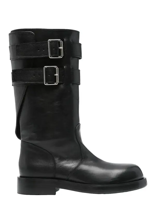ANN DEMEULEMEESTER Osmo Rounded Belted Boots - Black