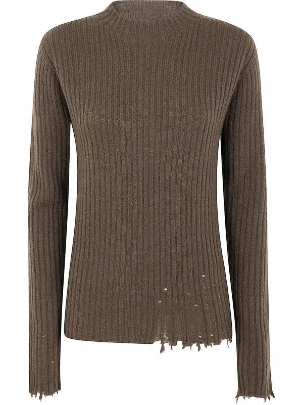 UMA WANG Plain Ws Rib Top - Green